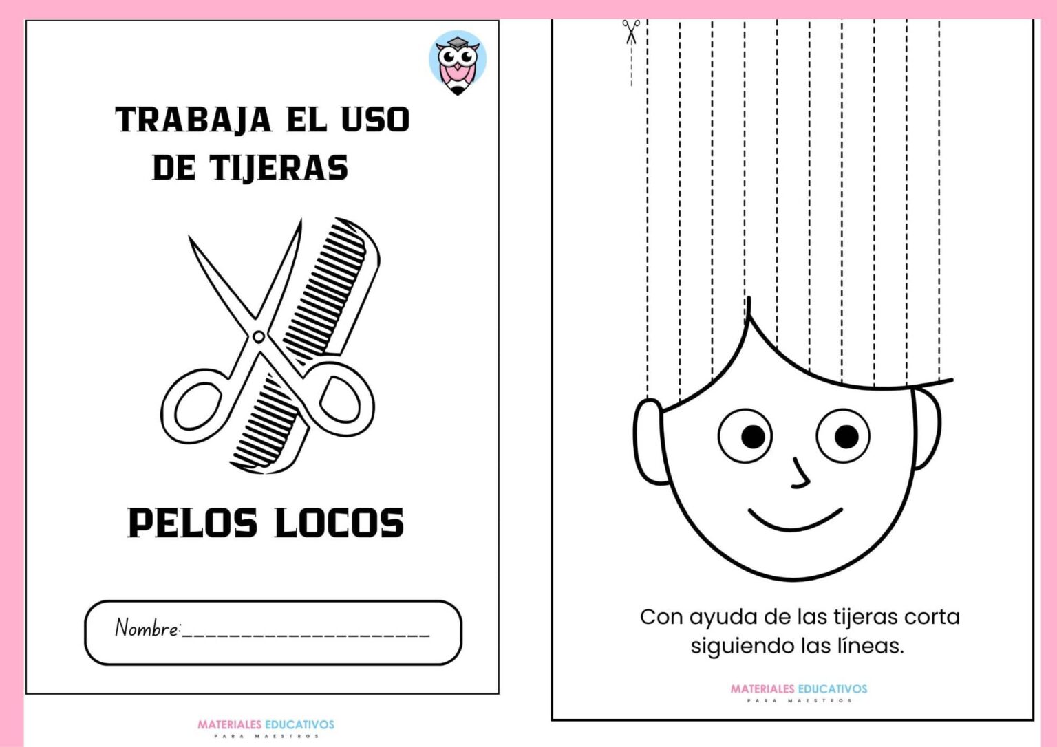 Ejercicios para trabajar el uso de tijeras - Materiales Educativos Para ...