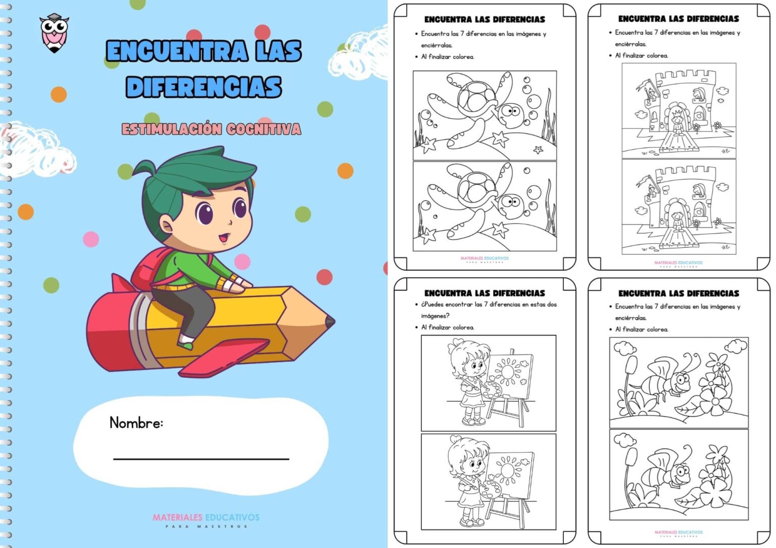 Fichas de Trabajo: Encuentra Diferencias - Materiales Educativos Para ...