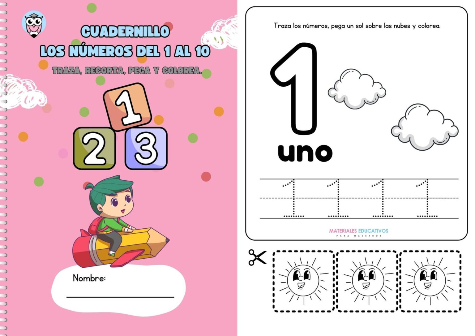 Cuadernillo numeros del 1 al 10 - Materiales Educativos Para Maestros