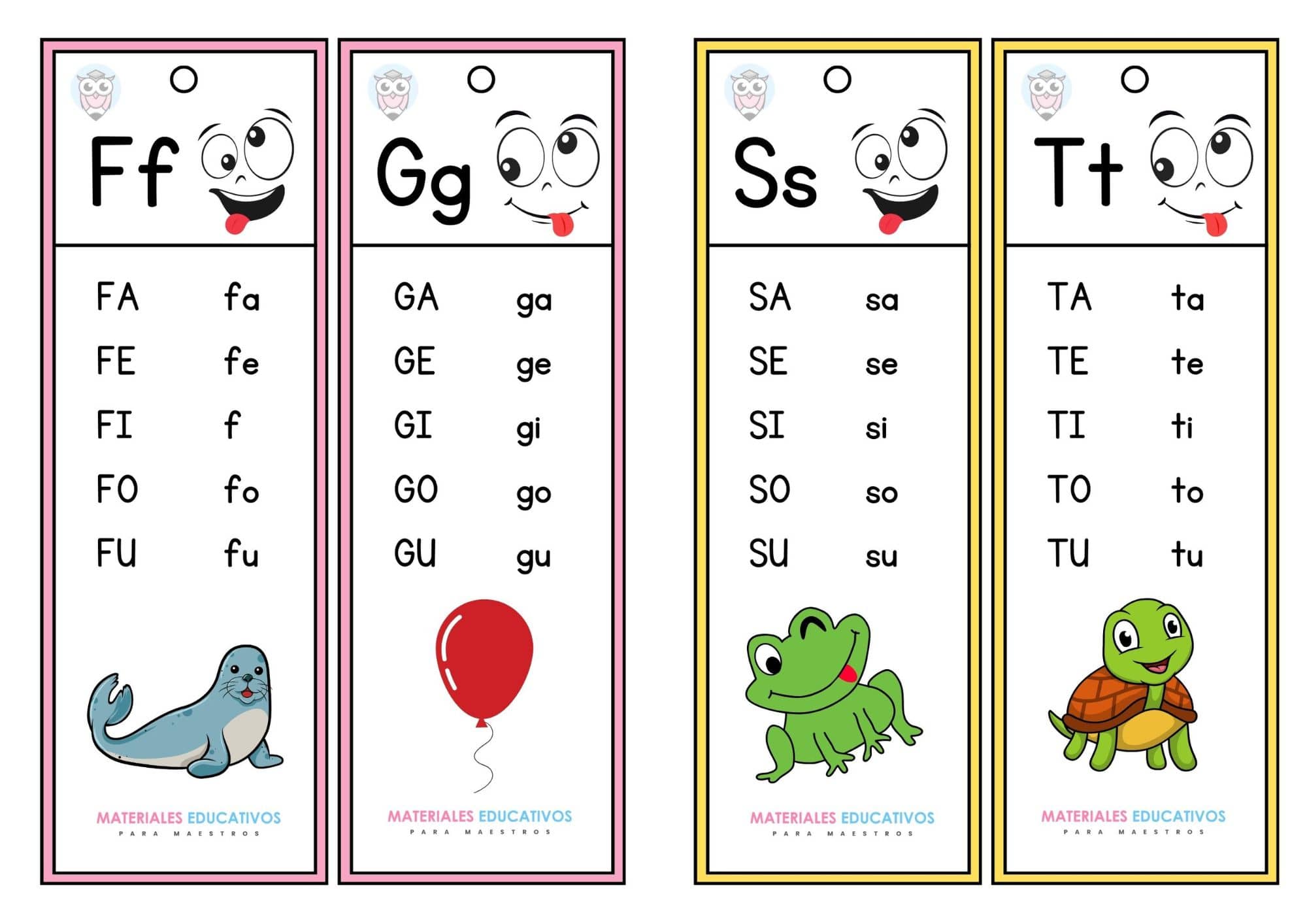 Llavero De Silabas Simples En PDF - Materiales Educativos Para Maestros