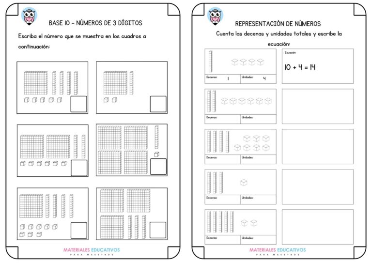 Representacion Grafica de Numeros - Materiales Educativos Para Maestros