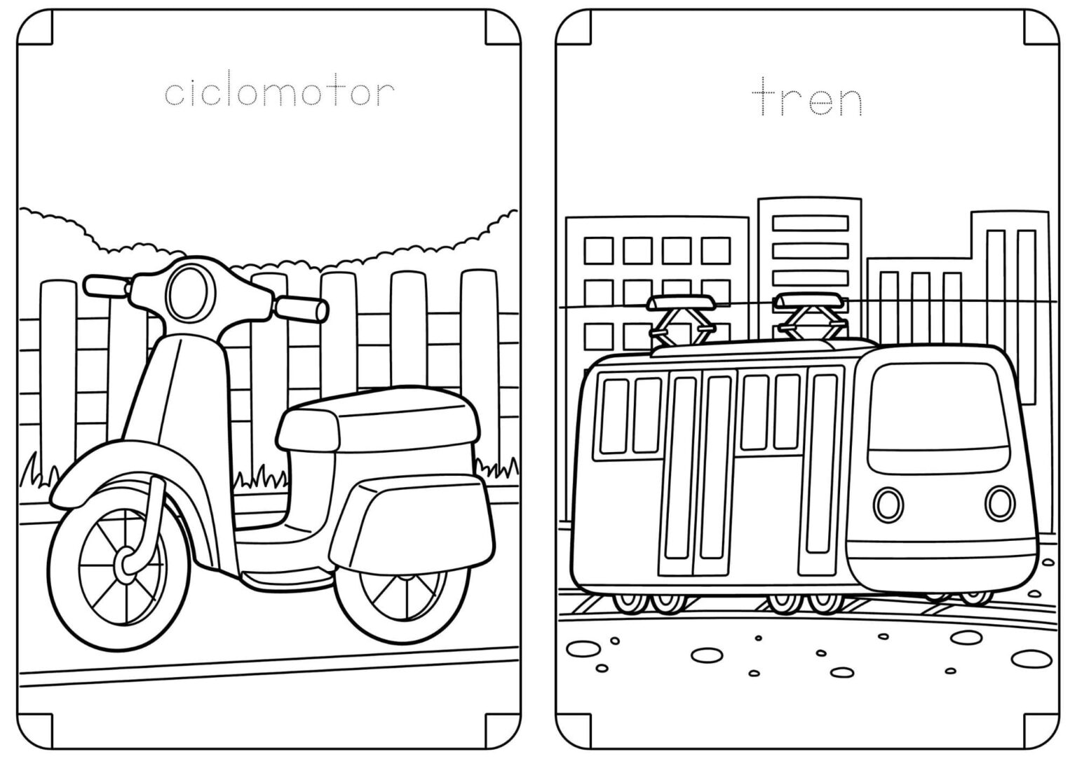 Dibujos De Diferentes Medios De Transporte Para Colorear | Colorear ...