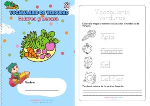 Vocabulario de Verduras - Materiales Educativos Para Maestros