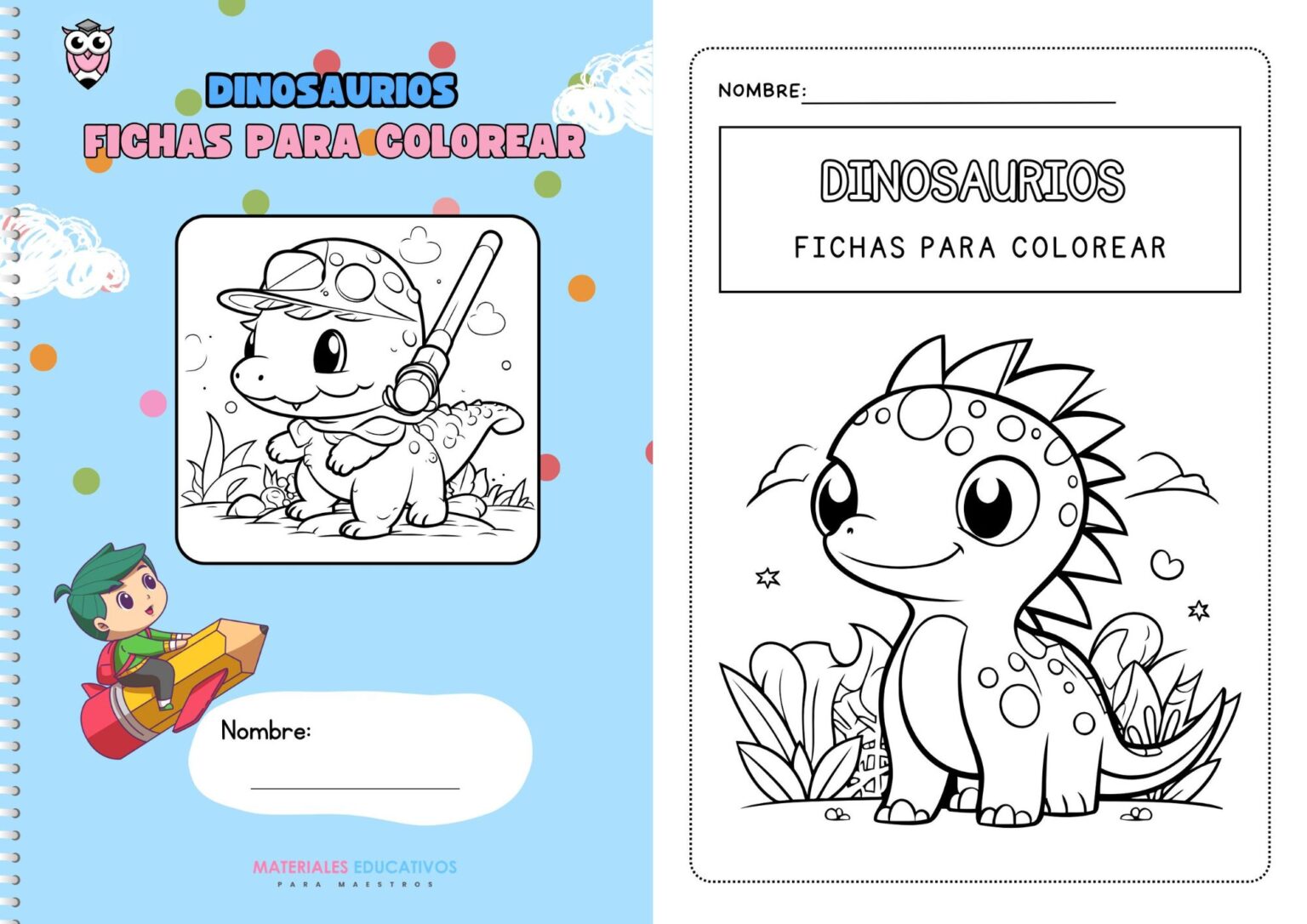 Dibujos de los Dinosaurios Para Colorear - Materiales Educativos Para ...