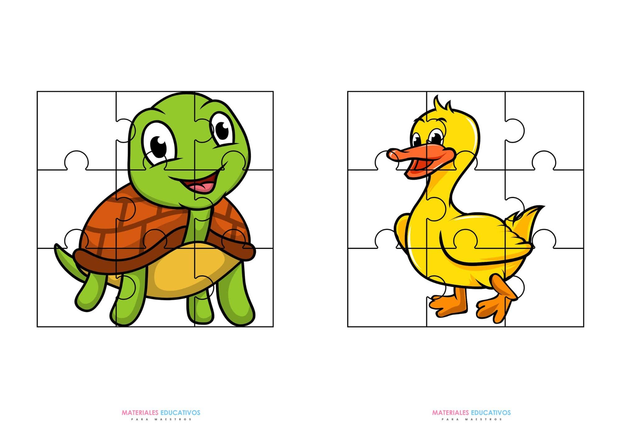 Rompecabezas de Animales Para Niños - Materiales Educativos Para Maestros