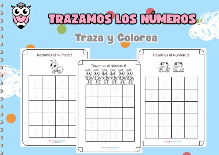 Fichas para trazar números: del 0 al 9 - Materiales Educativos Para ...